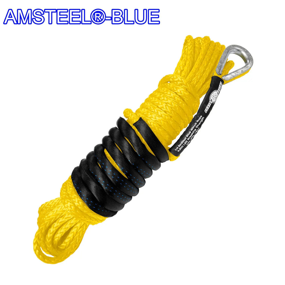 1/4" Main Line Winch Rope - AmSteel Blue - Custom Splice
