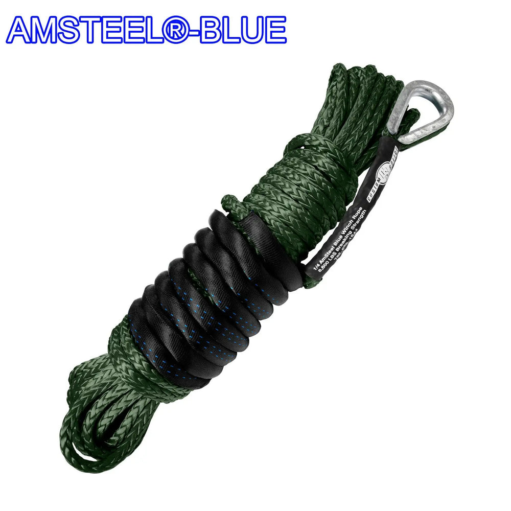 1/4" Main Line Winch Rope - AmSteel Blue - Custom Splice