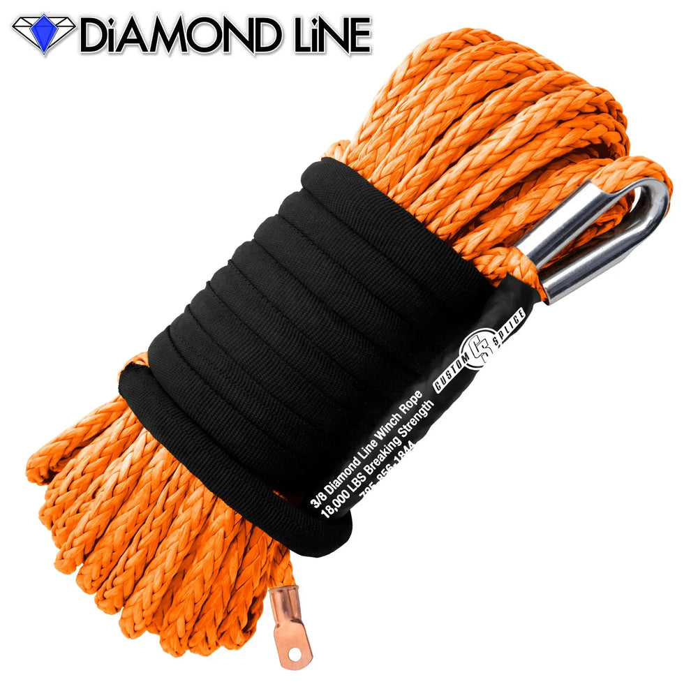 3/8" Main Line Winch Rope - Diamond Line - Custom Splice
